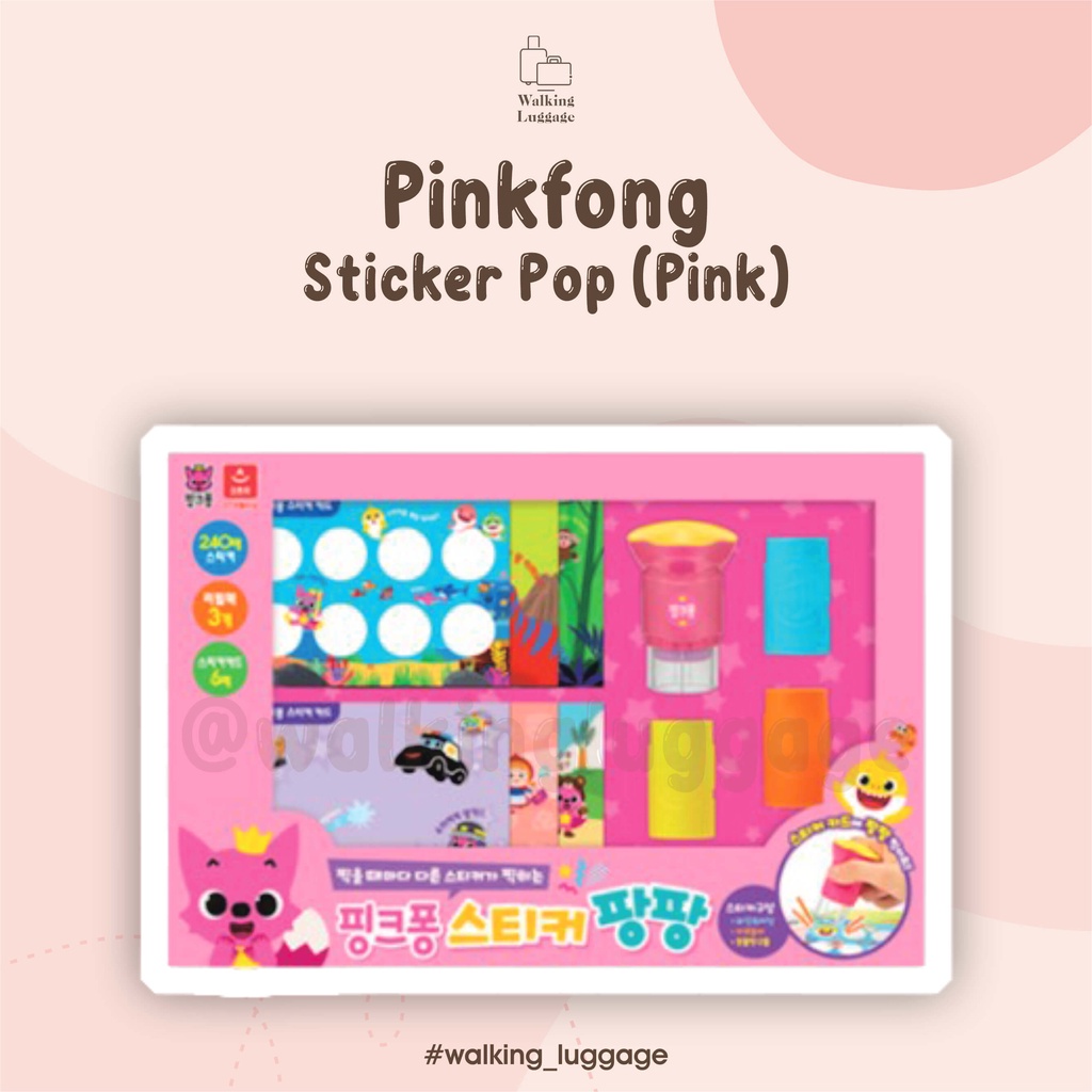Jual Pinkfong Sticker POP Pink | Sticker Pinkfong Anak Original Korea ...