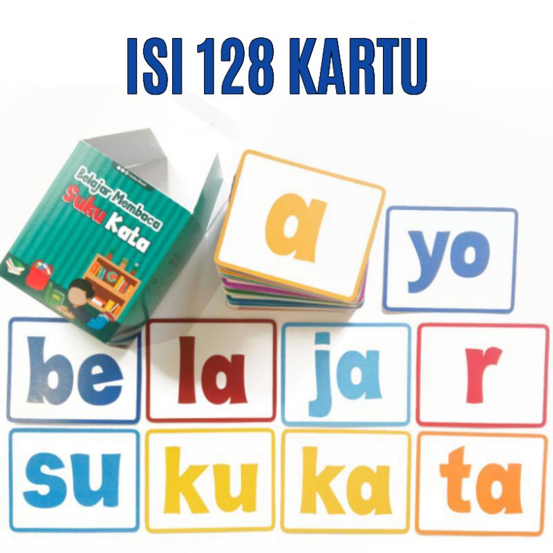 Jual Flash Card Belajar Membaca Suku Kata | Shopee Indonesia