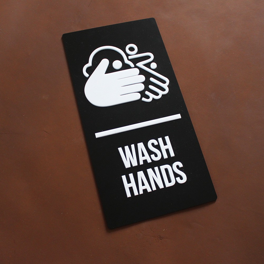 Jual Sign Acrylic Cuci Tangan | Sign Board Akrilik | 30 x 15 cm ...