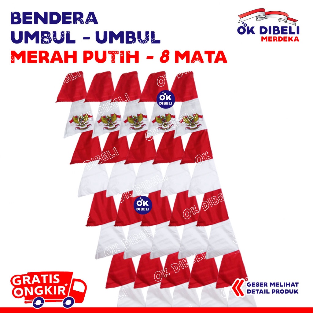 Jual Bendera Umbul Umbul Merah Putih Umbul-Umbul Garuda Indonesia | Shopee Indonesia