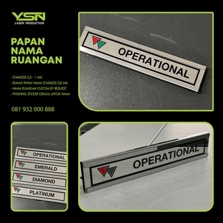 Jual Papan Nama Stainless I Papan Nama Sliding Custom | Shopee Indonesia