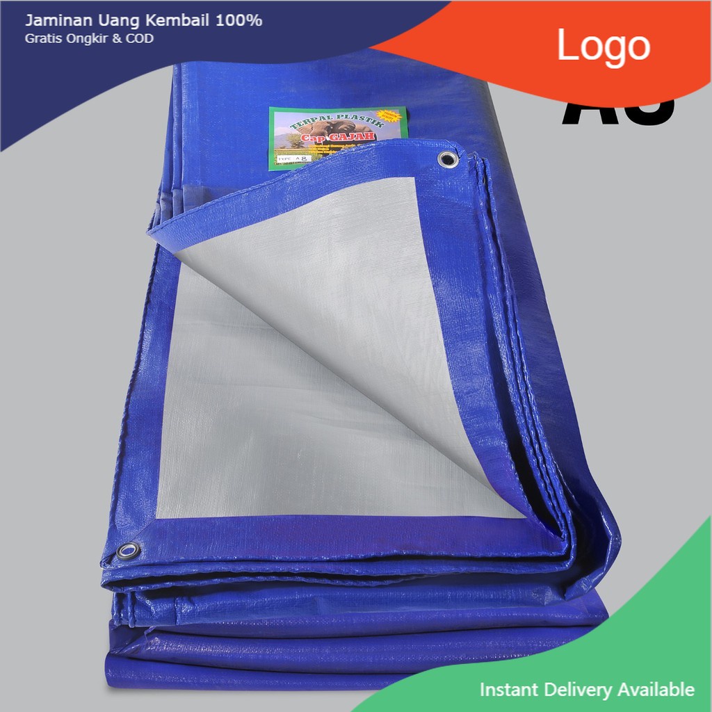 Jual TERPAL PLASTIK A8 UKURAN 4x8 Meter Merk CAP GAJAH / Terpal gabah ...