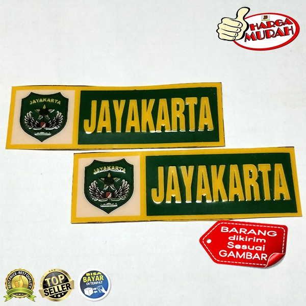 Jual Stiker JAYAKARTA Timbul Sepasang 2 Pcs / Stiker Mobil Motor ...