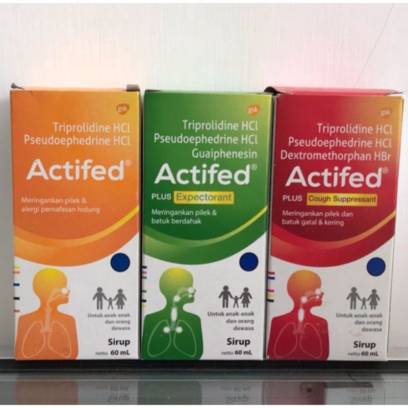Jual Actifed merah, Actifed hijau, Actifed kuning Syr 60ml all variant ...