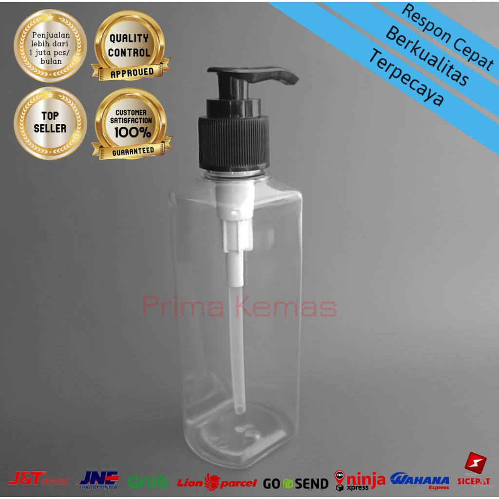 Jual Botol Pump Lotion 200 ml - botol kosmetik 200 ml - botol skincare ...