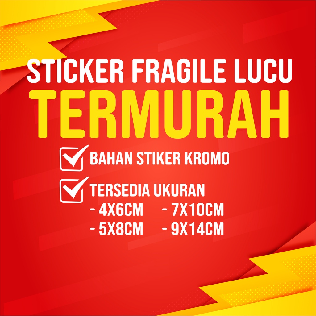 Jual Stiker Fragile Lucu (Minimal 50pcs) | Shopee Indonesia