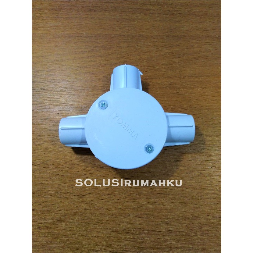 Tee Doos Putih Cabang 3 / T Dus Percabangan Kabel Listrik 3 Cabang ...