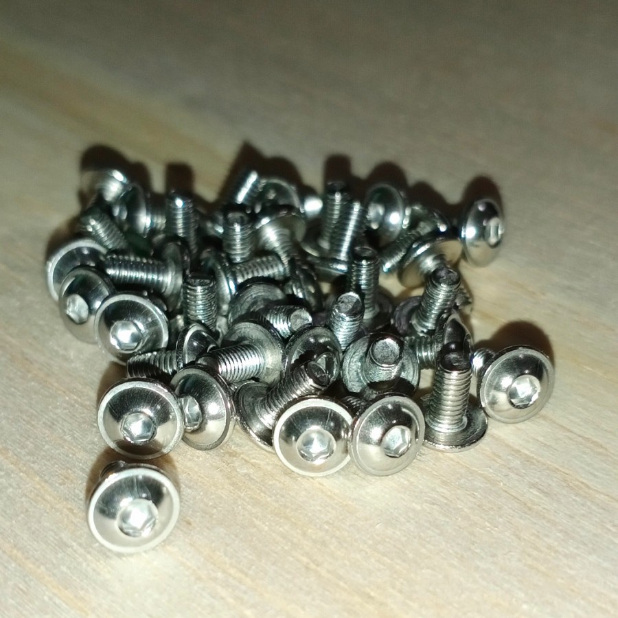 Jual 5 PCS BAUT L M4 x 18 Button washer SS 304 ANTI KARAT DRAT 4mm Baut Payung | Shopee Indonesia