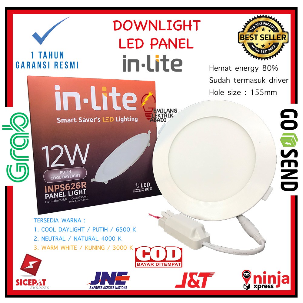 Jual LAMPU DOWNLIGHT LED PANEL INLITE 12 WATT IN-LITE 12W INPS626R ... Jual LAMPU DOWNLIGHT LED PANEL INLITE 12 WATT IN-LITE 12W INPS626R ...