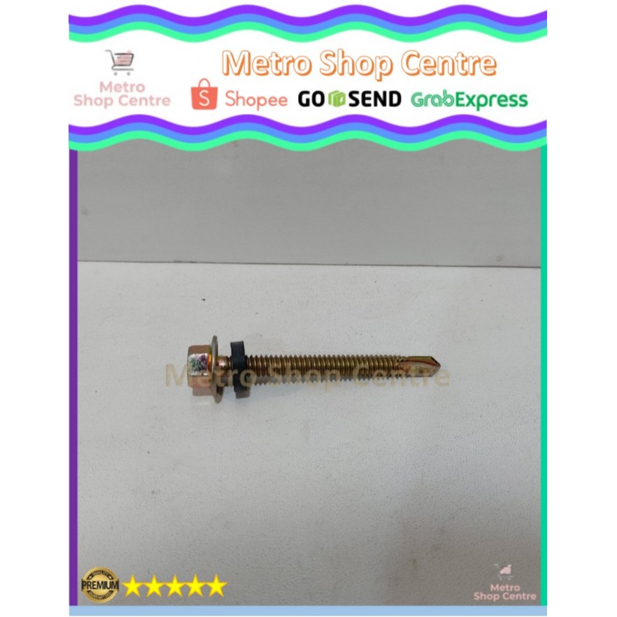 Jual Sekrup / Skrup / Baut Roofing 12 x 50 mm Screw Ruping Baja Ringan ...