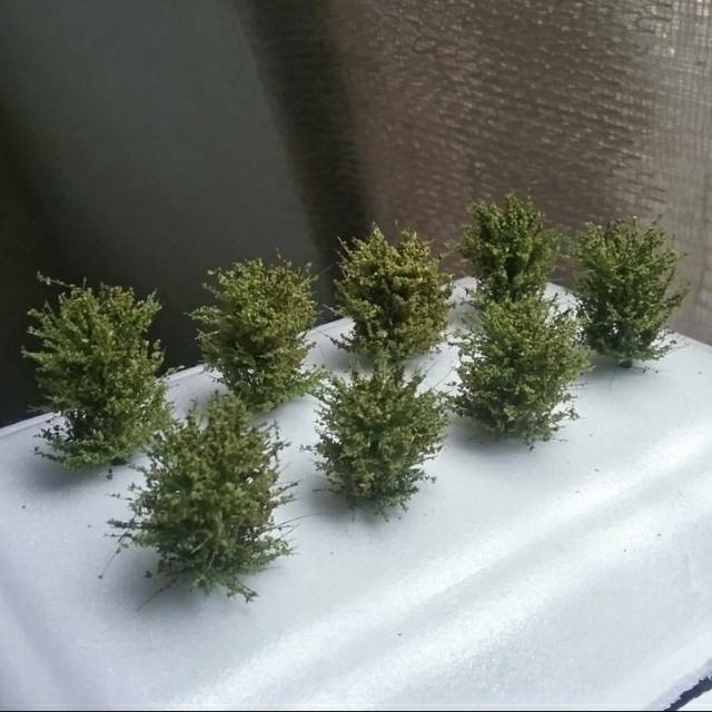 Jual Semak-semak perdu belukar bushes olive green miniatur maket ...