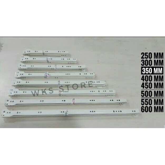 Jual Rel Laci HUBEN 40 cm Putih Drawer Cabinet Slide HUBEN RLH (harga ...