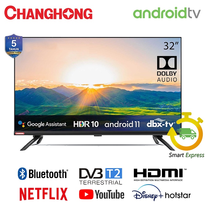 Jual TV LED CHANGHONG L32H7 / 32H7 - (32 INCH / ANDROID TV / DIGITAL TV) | Shopee Indonesia