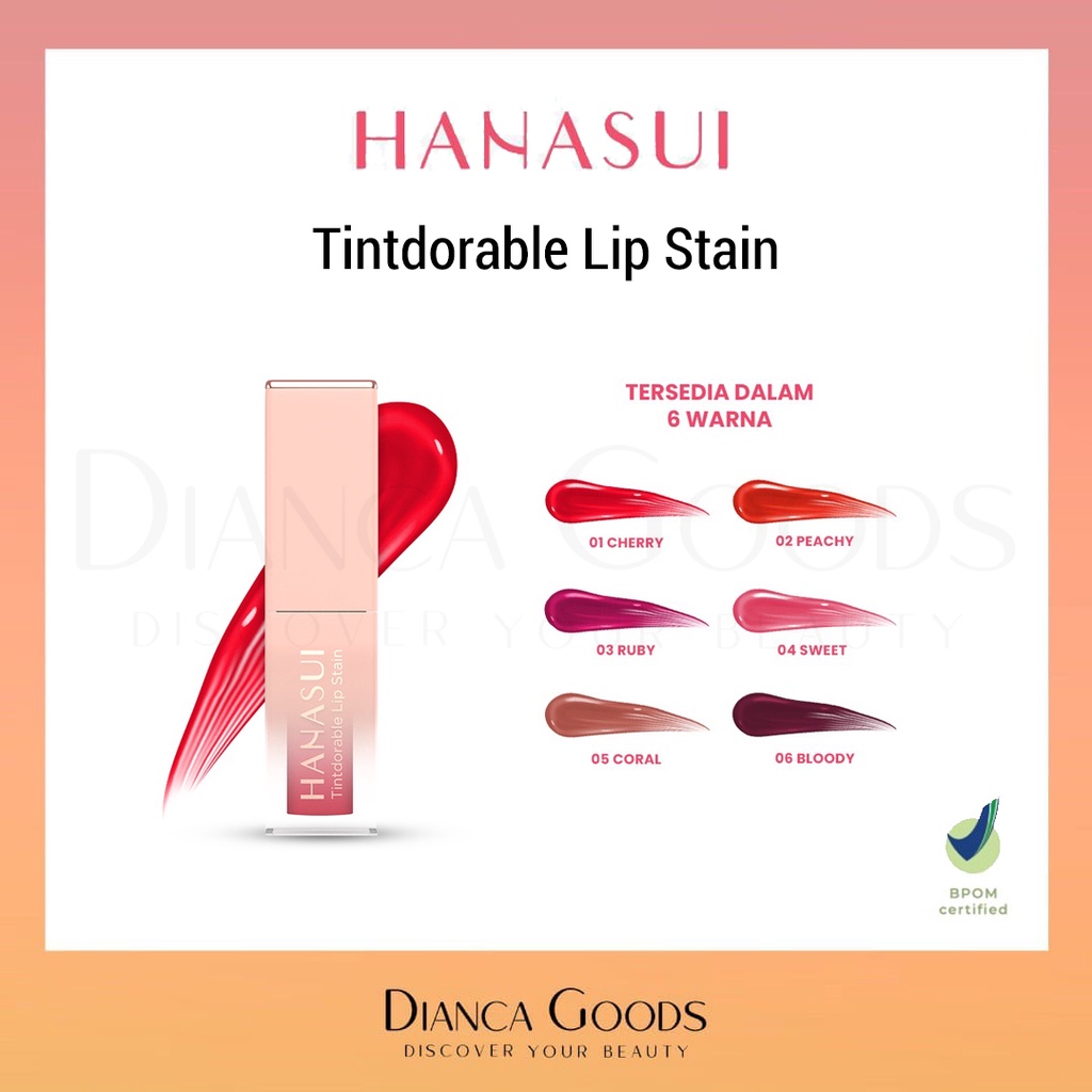 Jual HANASUI Tintdorable Lip Stain Lip Tint Dorable All Shades ...