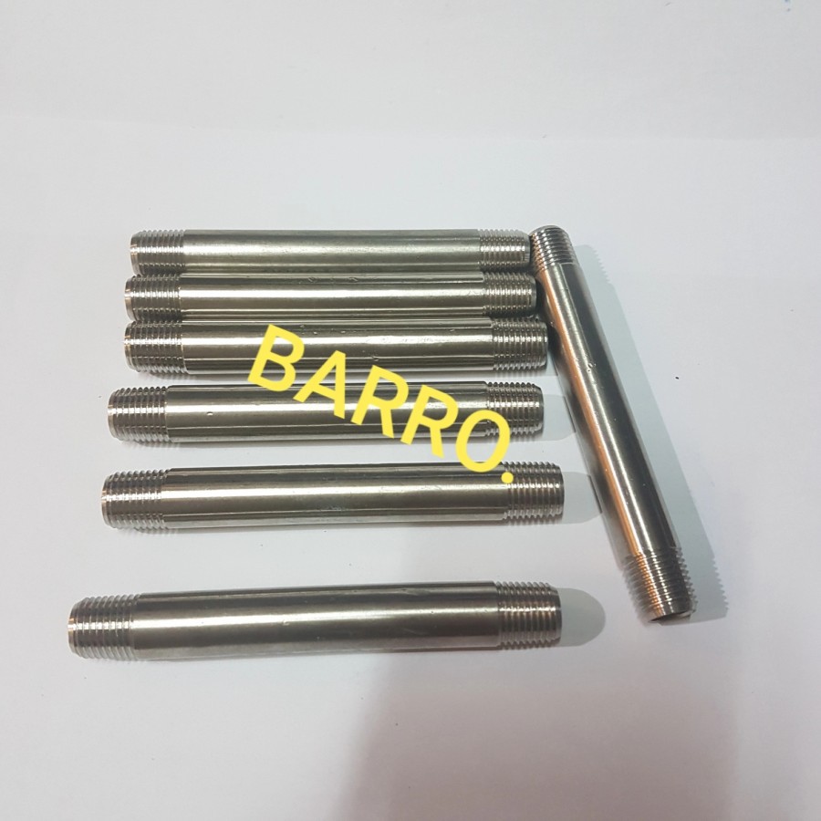 Jual PIPA NEPPLE NEPLE STAINLESS NEPEL SS 304 3/4" PANJANG 10 CM ...