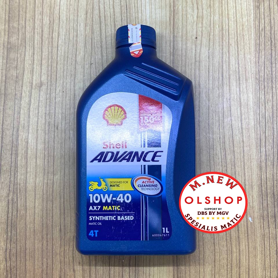 Jual OLI SHELL ADVANCE AX7 MATIC 10W40 4T 1L 1000ML | Shopee Indonesia