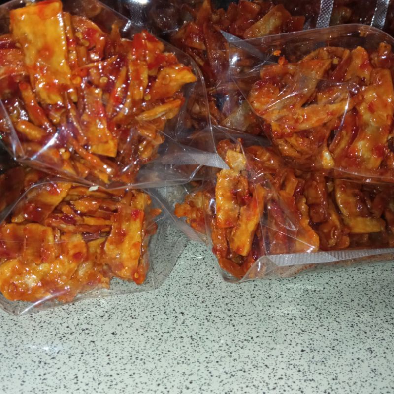Jual Snack Cemilan Keripik Siingkong Pedas Asam Manis 150gram | Shopee ...
