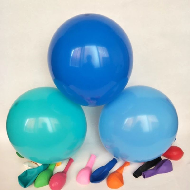 Jual balon latex warna biru hijau | balon polos biru tua biru muda ...