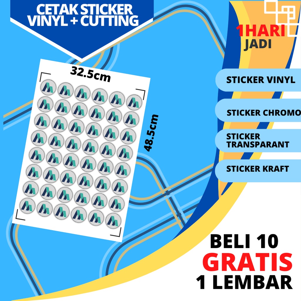 Jual CETAK STICKER VINYL A3+/ LABEL KEMASAN / LABEL USAHA / LABEL ...