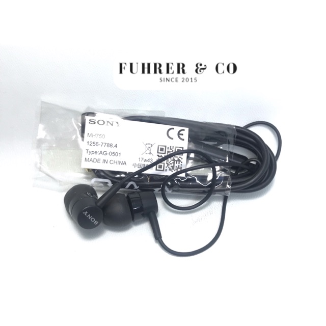 Earphone Headset Handsfree Sony MH750 Original Garansi | Shopee Indonesia