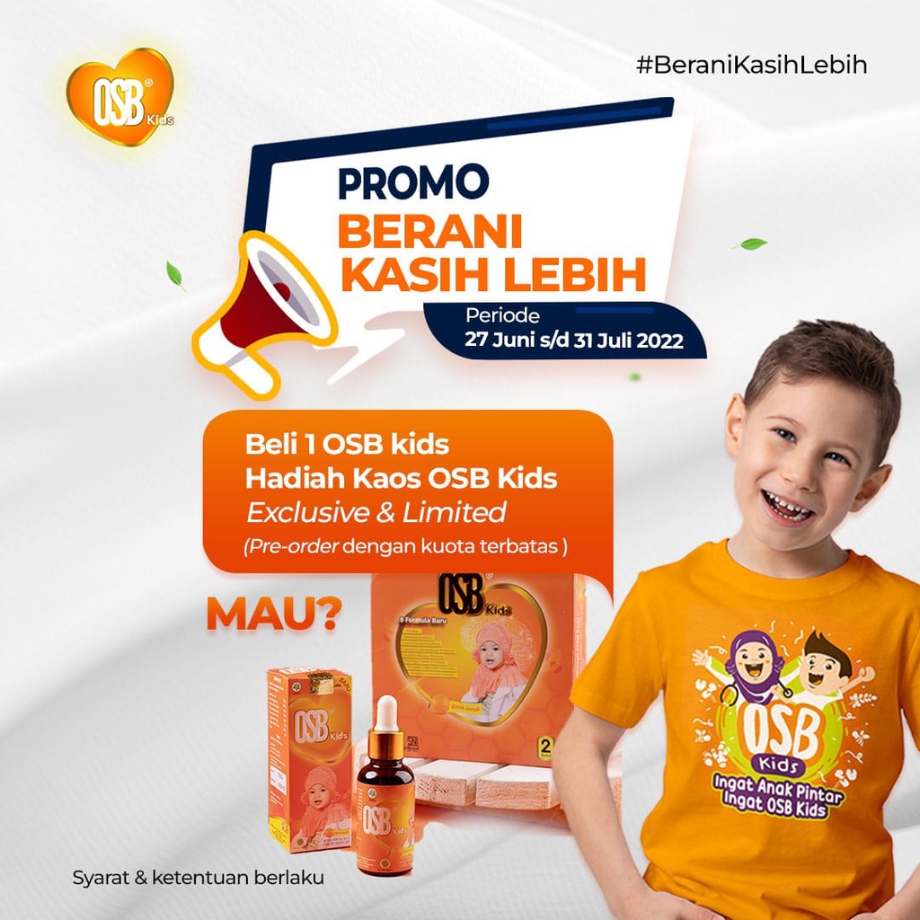 Jual (BONUS KAOS) OSB KIDS SIRUP CAIR OSB VITAMIN OTAK ANAK ... Jual (BONUS KAOS) OSB KIDS SIRUP CAIR OSB VITAMIN OTAK ANAK ...
