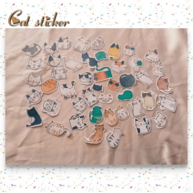 Jual Sticker kucing lucu (flakes) Indonesia|Shopee Indonesia