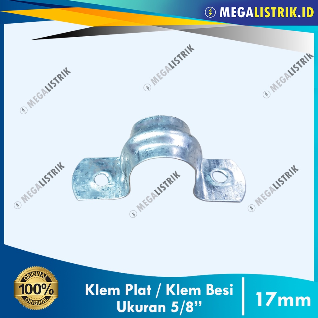 Jual KLEM PLAT 5/8" / KLEM BESI SENG / KLEM PIPA 17MM / KLEM OMEGA 5/8 ...
