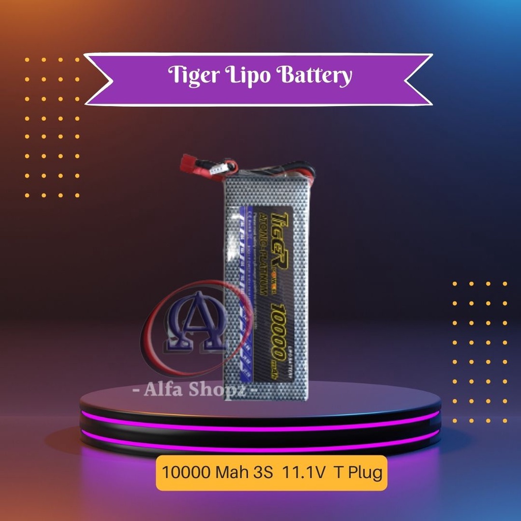 Jual Tiger Baterai Battery LiPo 10000mAh 3S 11.1V 30C | Shopee Indonesia