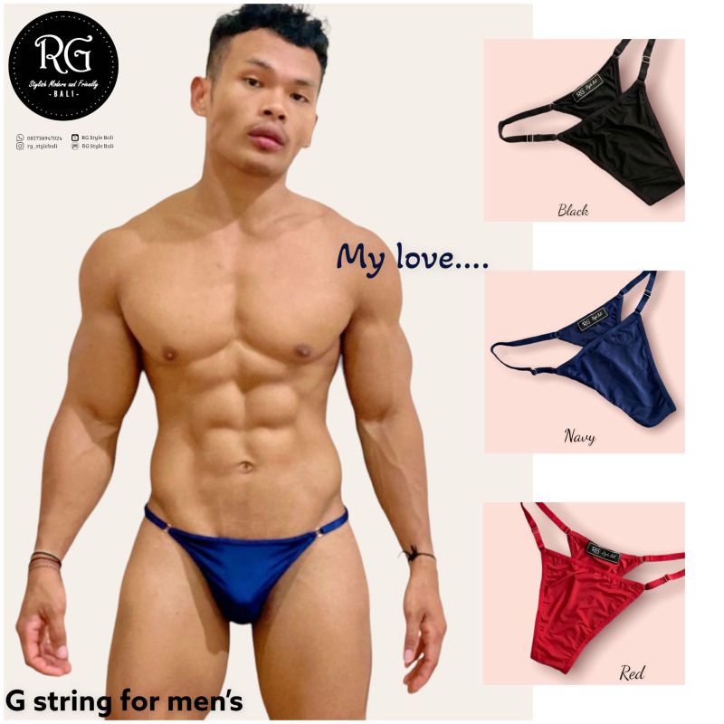 Jual G string pria / celana dalam pria / g string sutera/ g string sexy unisex | Shopee Indonesia