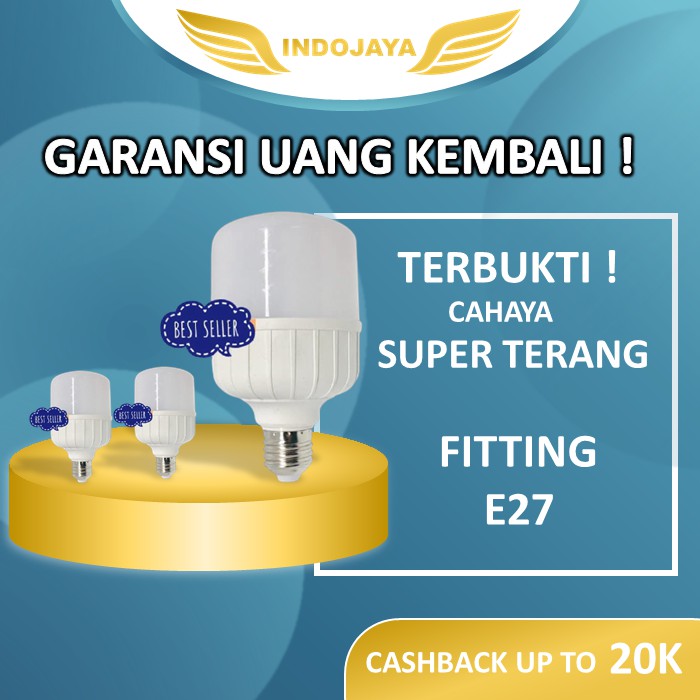 Jual Lampu LED Bohlam LED Bulb 20w 20 watt Super Terang Ruang Tamu Kamar Tidur Hemat Energi ...