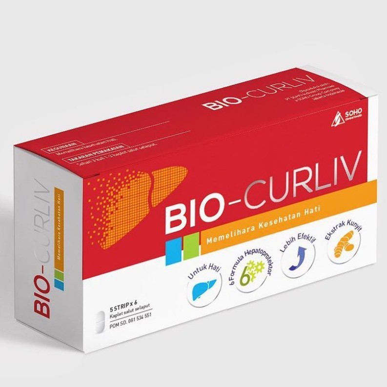Jual BIOCURLIV BOX ISI 30 KAPLET - Menjaga Kesehatan Fungsi Hati ...