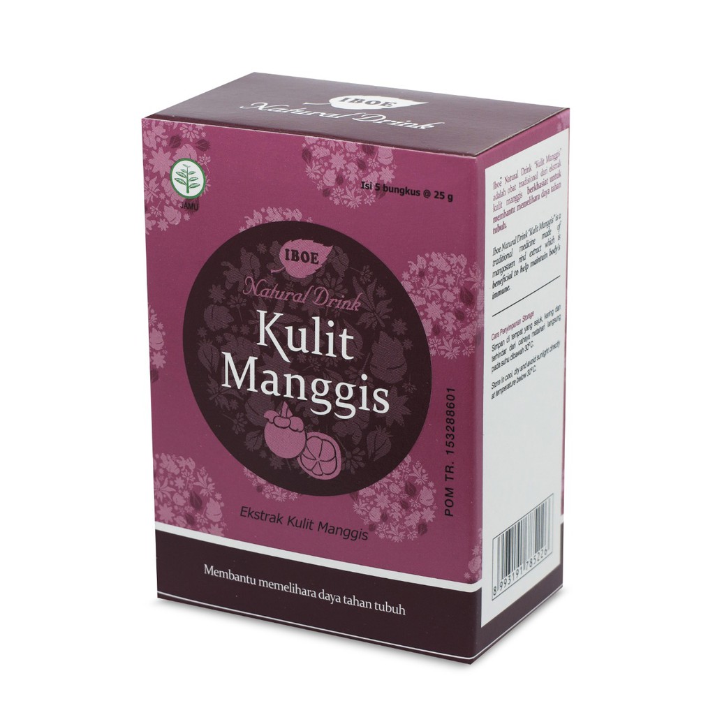 Jamu IBOE - 1 Box IBOE Natural Drink Kulit Manggis 5 sachet | Shopee ...