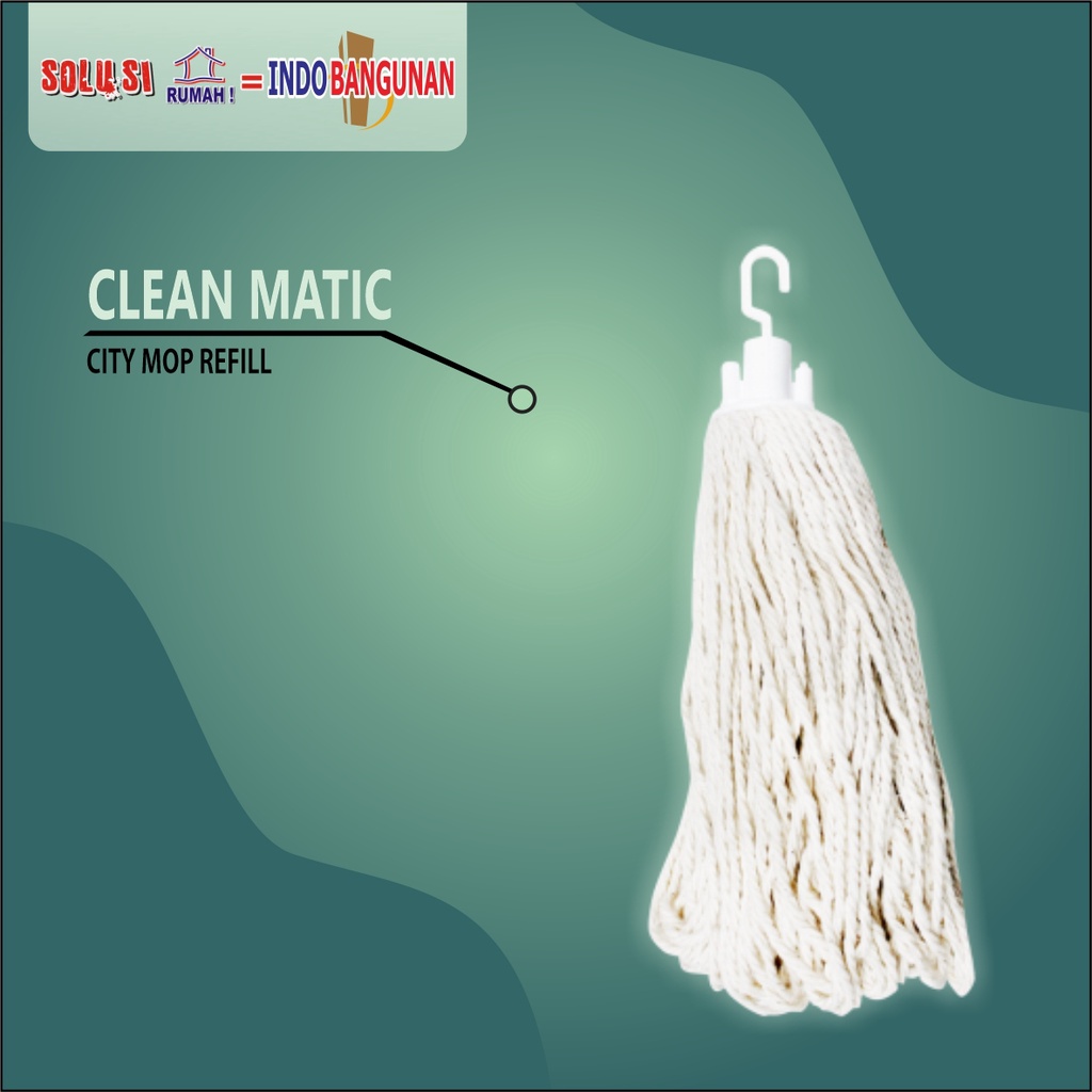 Jual CLEAN MATIC - CITY MOP REFILL/ PEL LANTAI/ KAIN PEL/ PEL | Shopee ...
