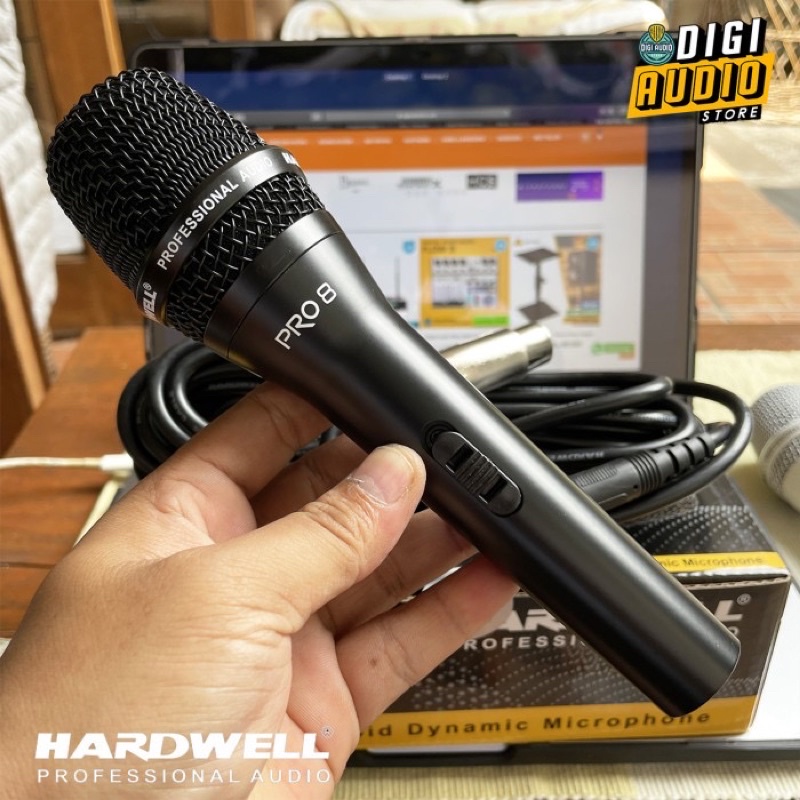 Jual Microphone Vocal Dynamic Super Cardioid HARDWELL PRO 8 Plus Kabel ...