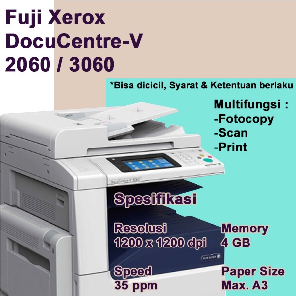 Jual Fuji Xerox DocuCentre V 2060 / 3060 | Shopee Indonesia