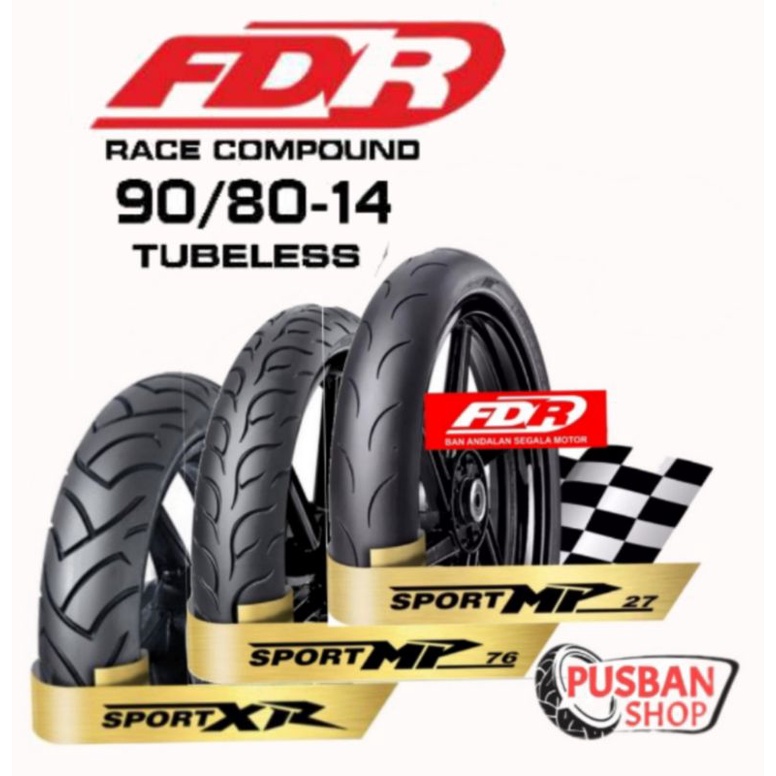 Jual BAN FDR SOFT COMPOUND 90/80-14 MP 76/MP 27/SPORT XR GOLD RACING ...