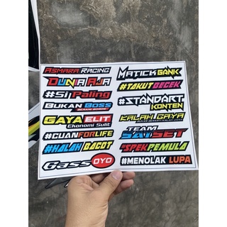 Jual Stiker Pack Racing / Stiker Kata Kata / Stiker Racing / Stiker ...