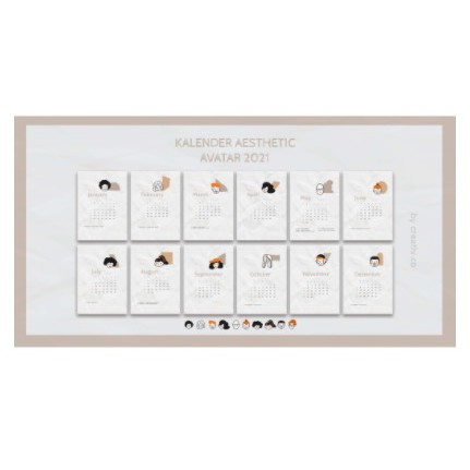 Jual READY KALENDER AESTHETIC 2021 AVATAR [KALENDER MURAH] [KALENDER ...