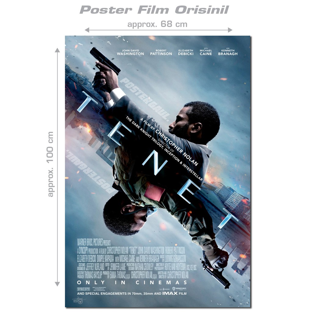 Jual Poster Film TENET - original Indonesian one sheet style A, ukuran ...