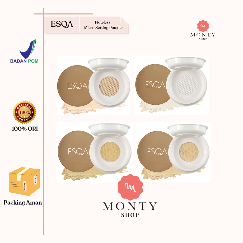 Jual ESQA Flawless Micro Setting Powder | Custard | Caramel | Vanilla ...
