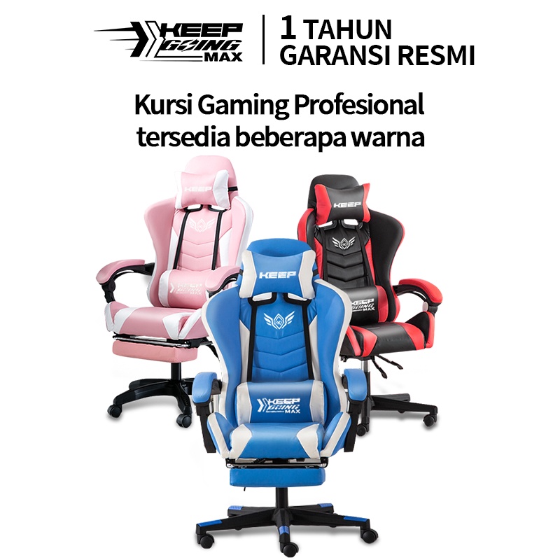 Jual Keep Going Max Kursi gaming/kursi kantor/ profesional, kursi ergonomis, nyaman untuk ...
