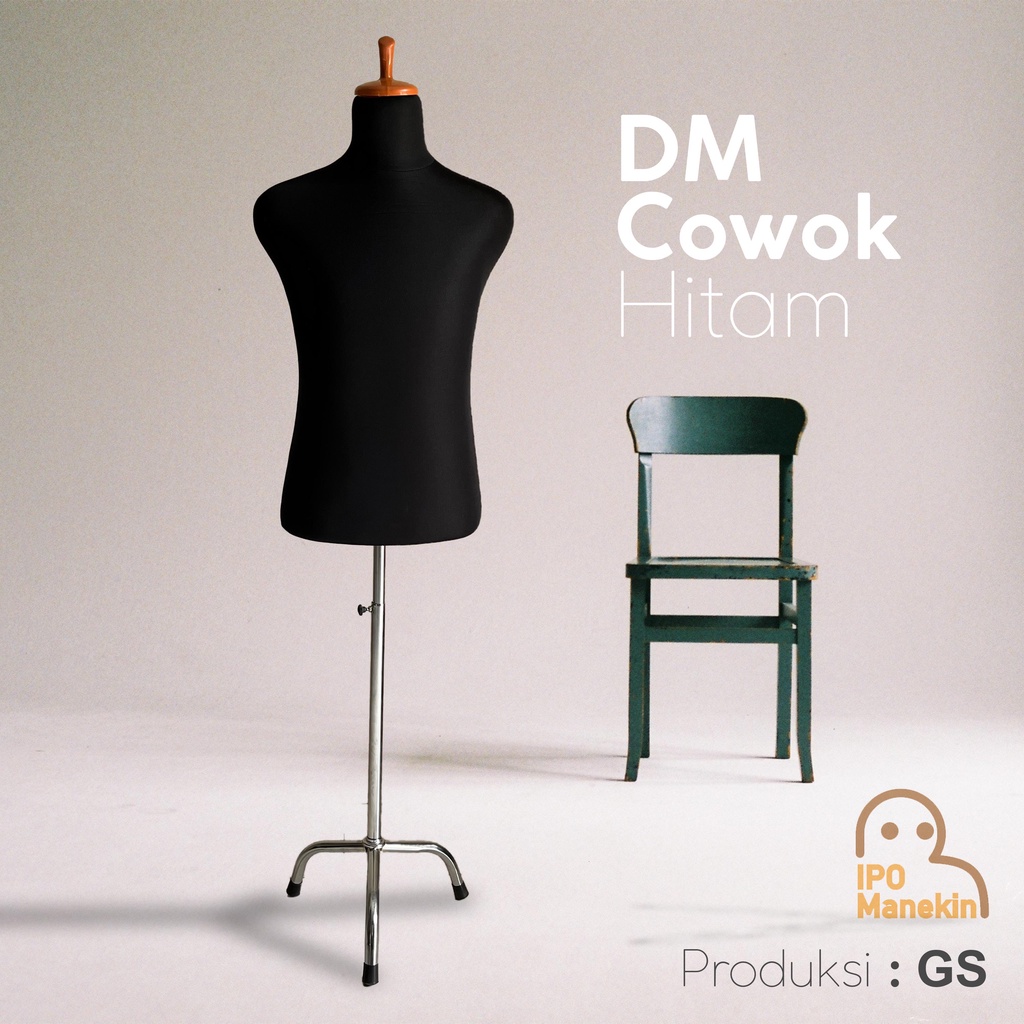 Jual Manekin Pria DM Hitam + Busa + Kaki Besi/kayu Manekin Jahit ...