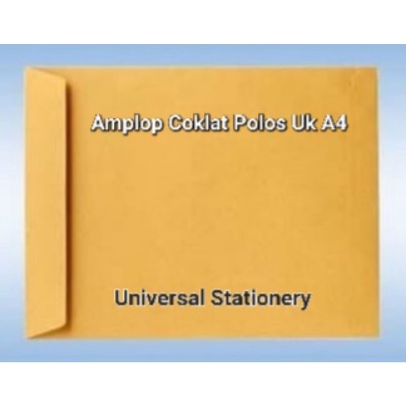 Jual Amplop Coklat A4 (Pack = 100 L) / Amplop Coklat Polos Ukuran A4 ...
