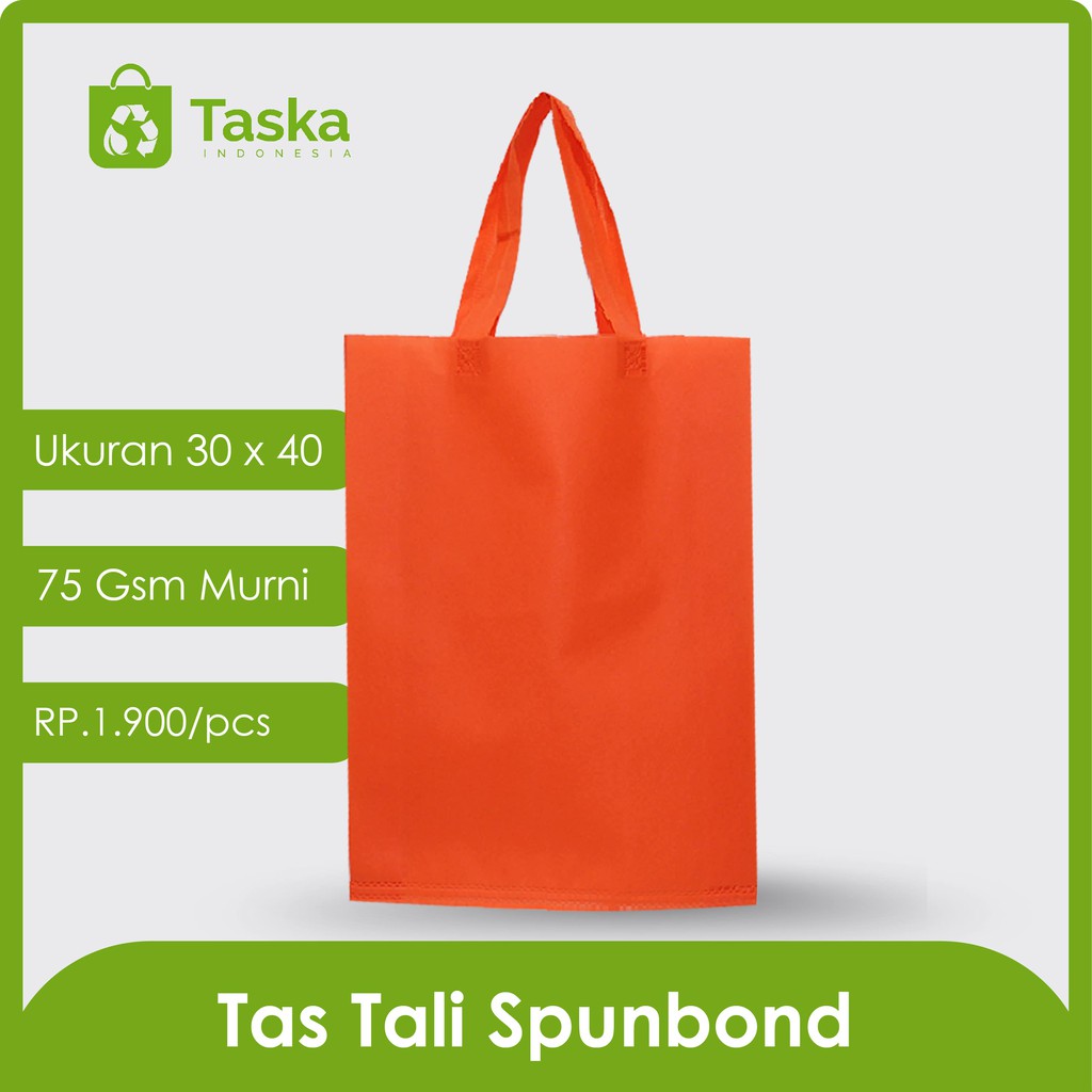 Jual Tas Press Spunbond Tali 30x40 (Warna Oren) | Shopee Indonesia