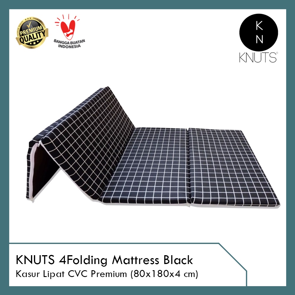 Jual Knuts Kasur Lipat - Folding Mattress 4x Lipat Motif Kotak Hitam ...