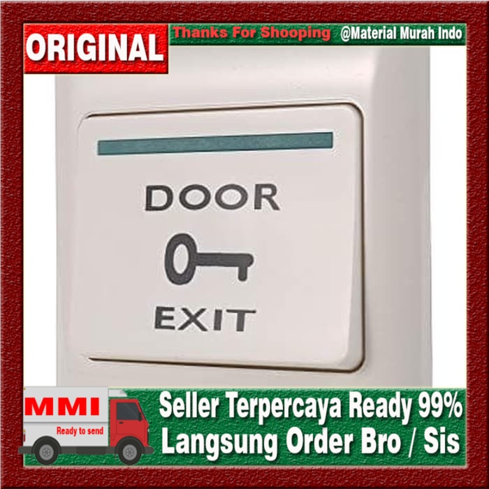 Jual TOMBOL PINTU ACCESS CONTROL / EXIT BUTTON MANUAL DOOR LOCK RFID ...