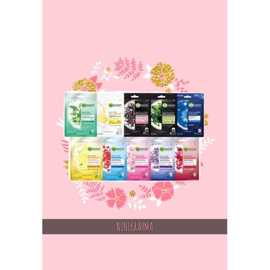Jual Promo Masker Wajah Garnier All Variant / Garnier Set Mask Sheet ...