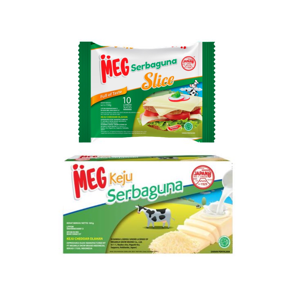 Jual MEG Keju Serbaguna Slice 10 slices + MEG Keju Serbaguna 165 gr ...