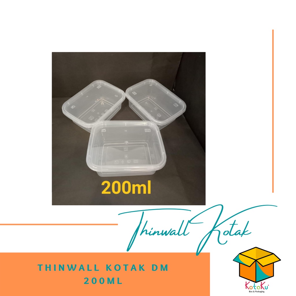 Jual Kotak Makanan Thinwall Rec 200ml 250ml Dm Dan Thinwall Rec 300ml