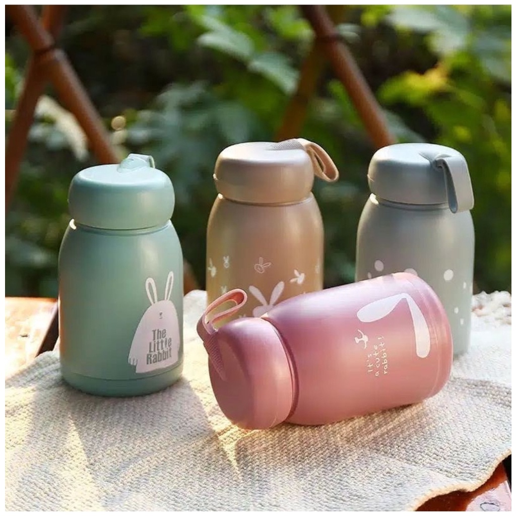 Jual Botol Minum Gelas Anak Kaca Viral BPA FREE 320ML Rabbit Glass ...